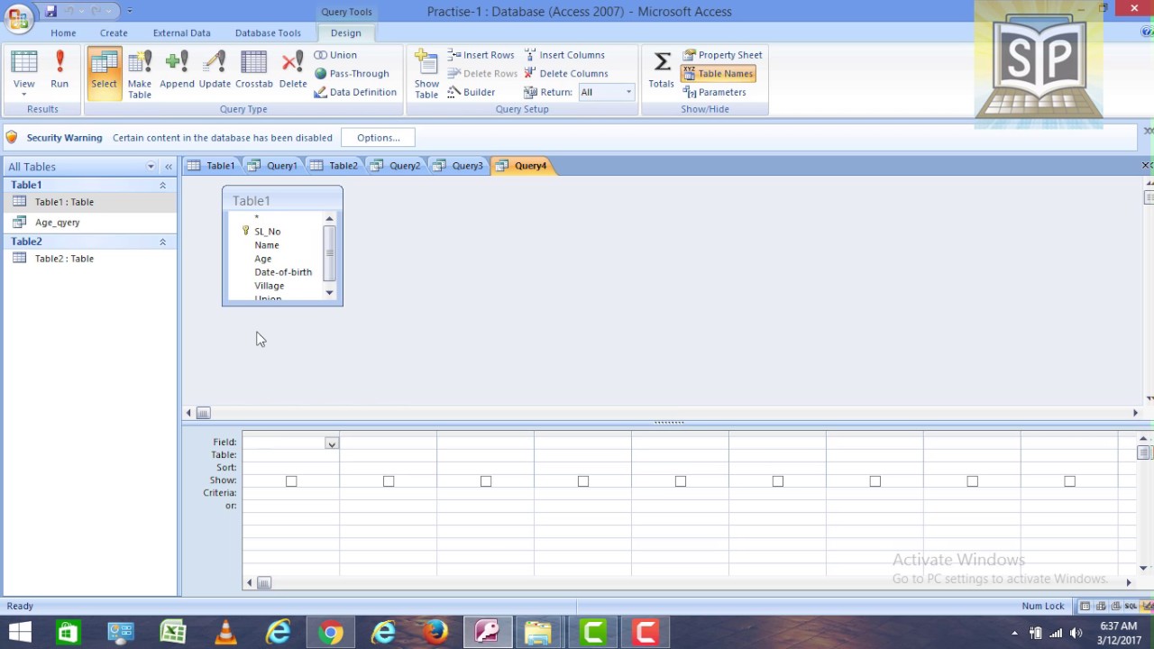 Ms Access Query Youtube