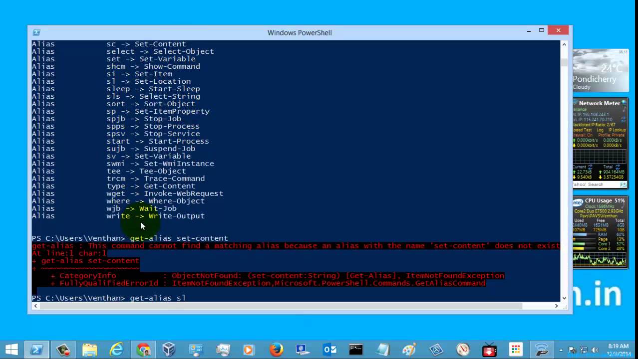 Windows Powershell Tutorial - Get-Alias, Set-Alias - YouTube