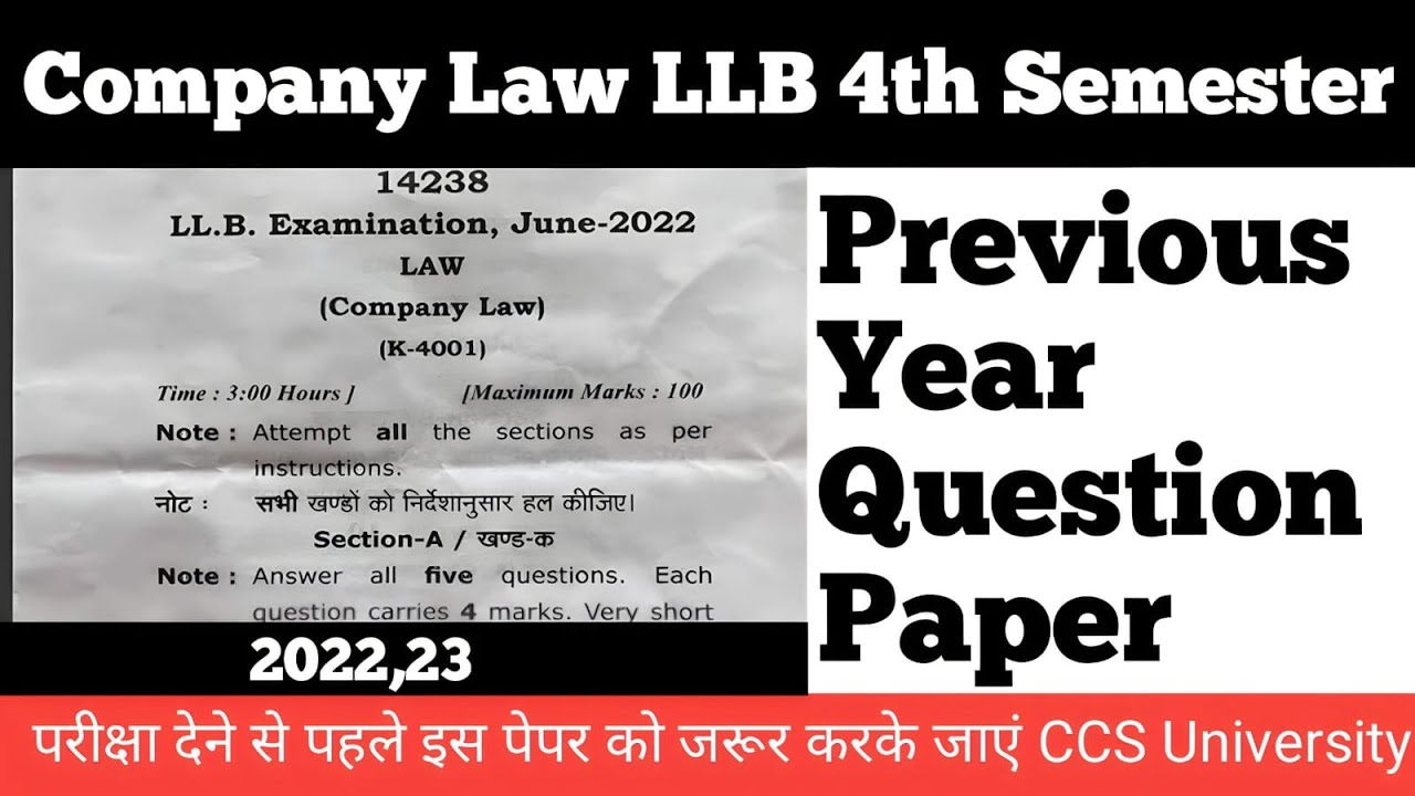 Company Law Llb 4th Semester Previous Year Paper Company Law Question company-law-llb-4th-semester-previous-year-paper-company-law-question