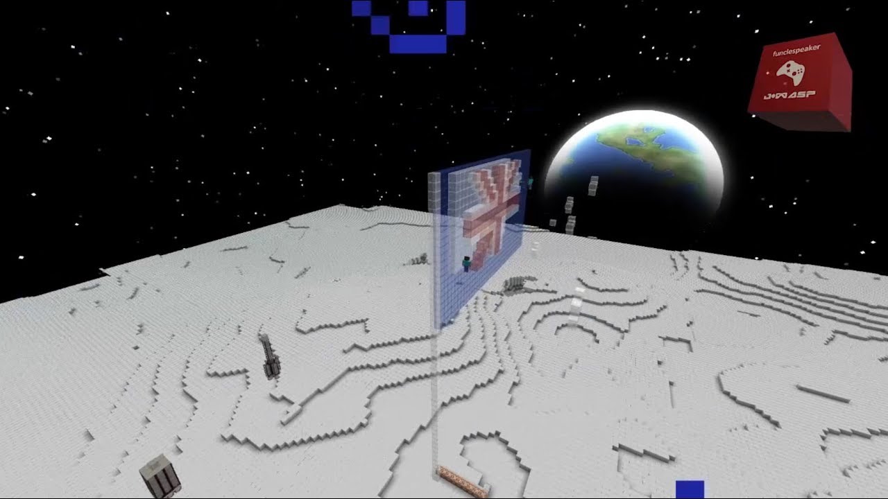 One Small Step For a Man, One Giant Flag For Minecraft - YouTube