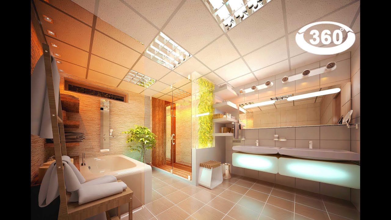 360 degree Video Bathroom Interior - YouTube