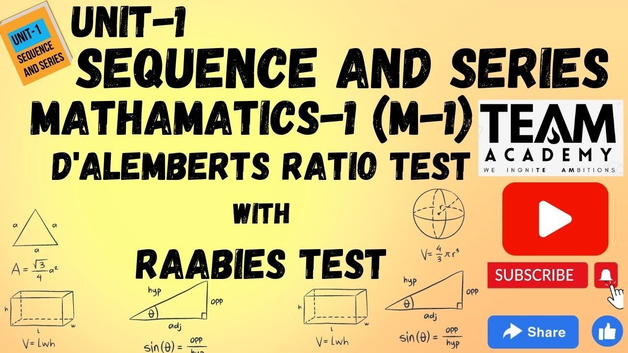 sequence and series - mathematics -1(M-1) - YouTube