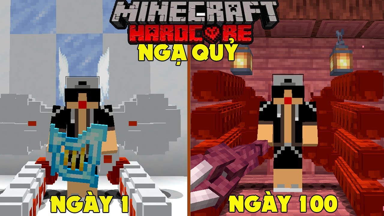 RAKYVN SINH TỒN 100 NGÀY TRONG MINECRAFT NGẠ QUỶ SIÊU KHÓ ! - YouTube