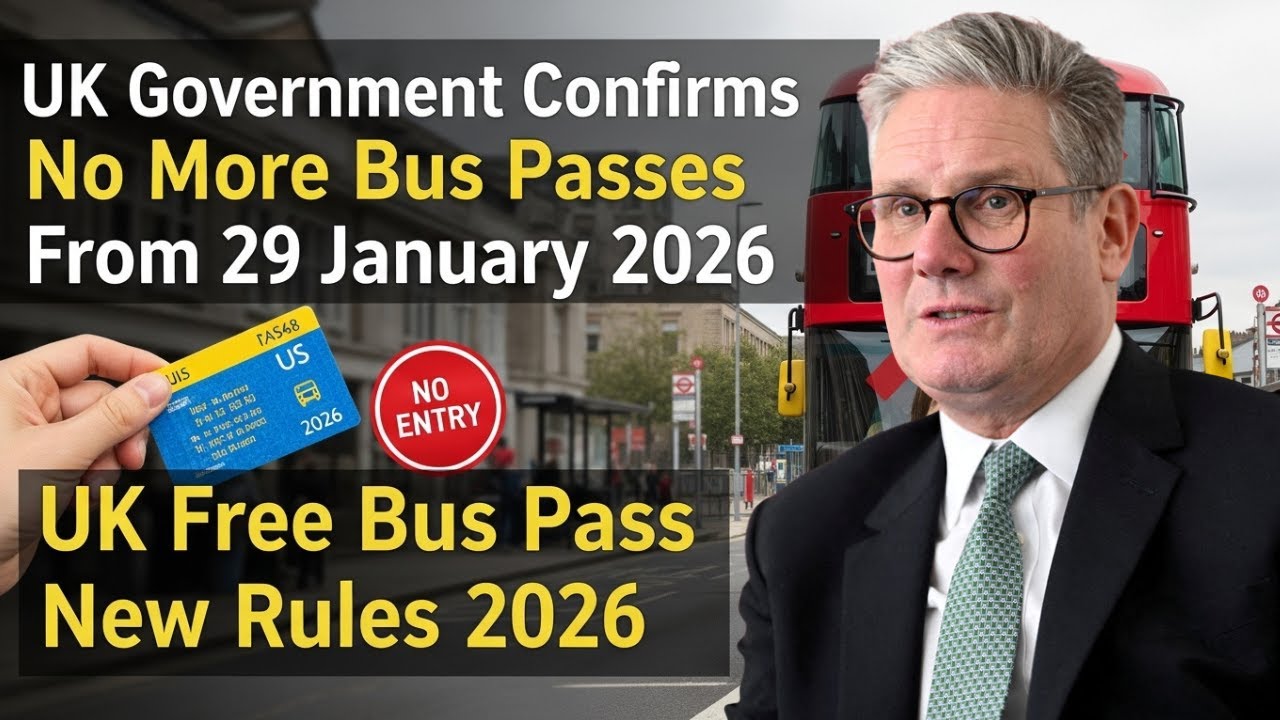 UK Government Announces End of Free Bus Passes Starting 29 January 2026 ...