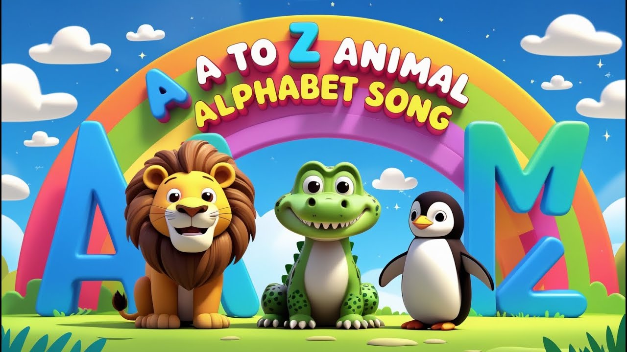 Animal Alphabet Song A–Z 🐾 | Learn ABC with Animals | Fun Nursery Rhyme ...