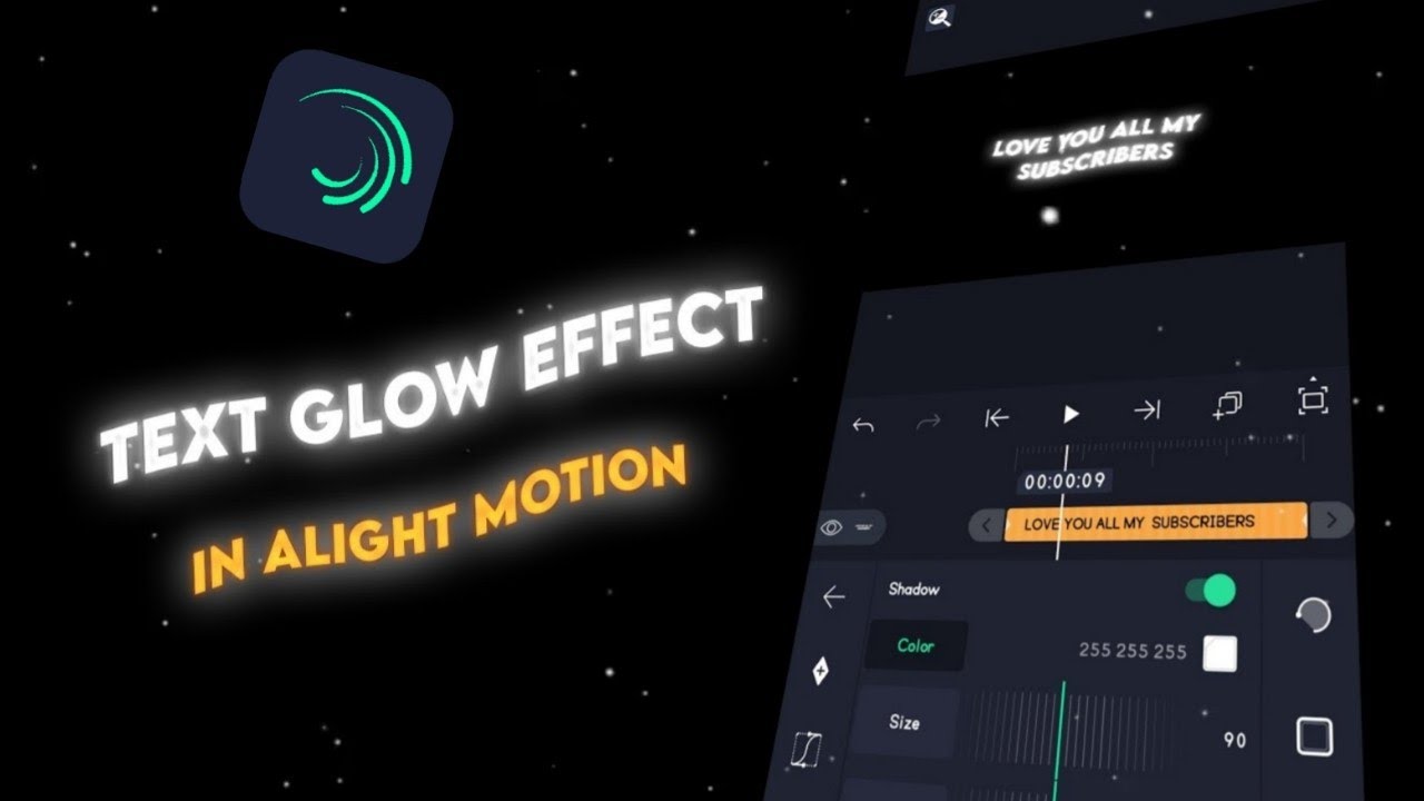 Rainbow Colour Text Glow Effect in Alight Motion || Alight Motion Text Effect Tutorial ...