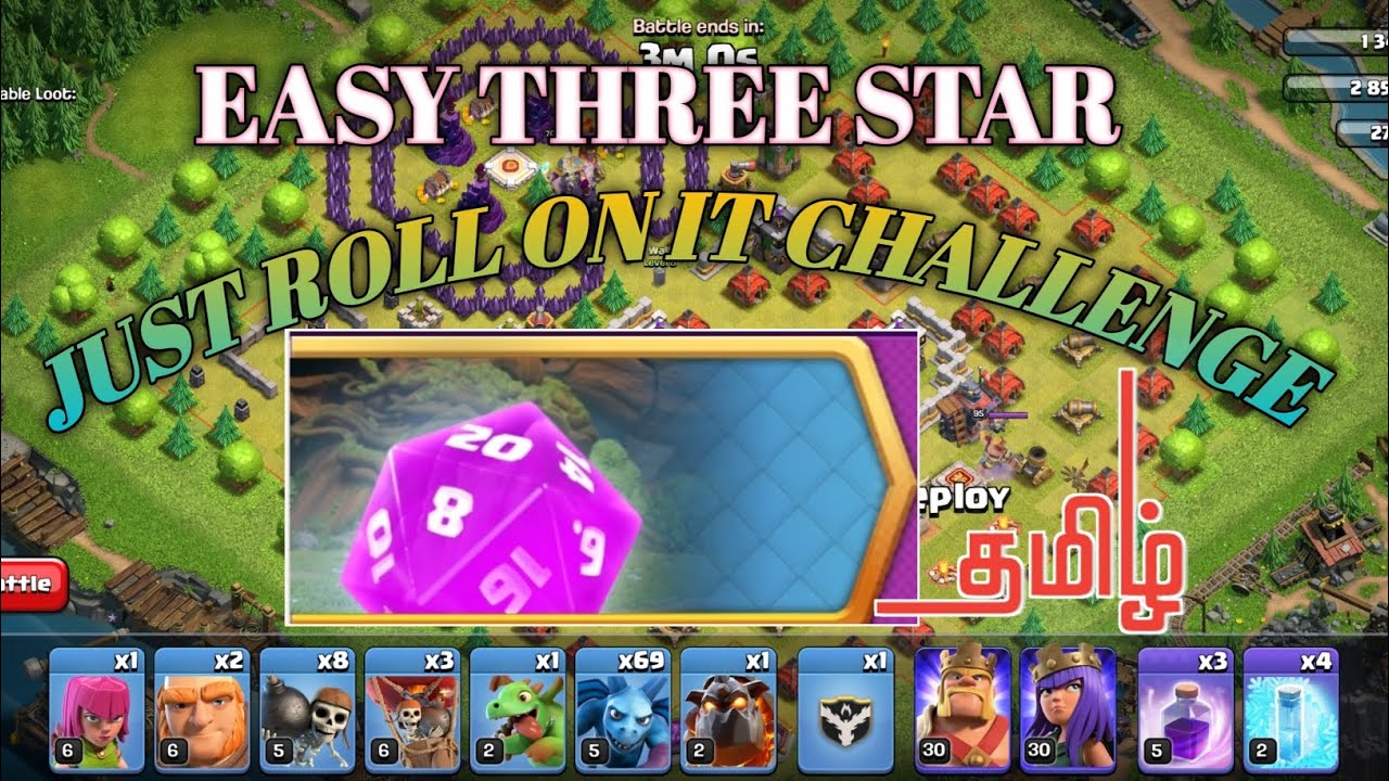 Just roll on it challenge||easy three stars💥in clash of clans fun ...