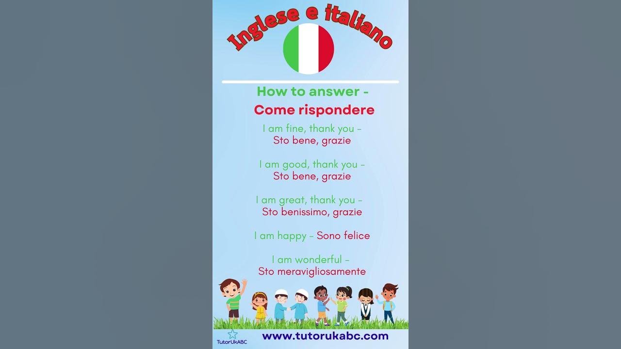 Greetings (Saluti) in Italian and English | Simple Multi Language ...