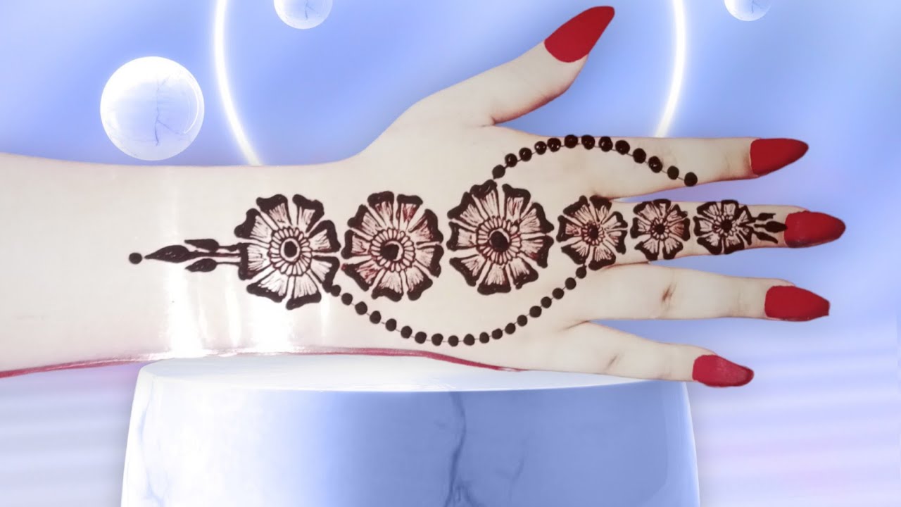 Simple Flower Mehndi Design|Easy back side mehndi design| Mehndi - YouTube