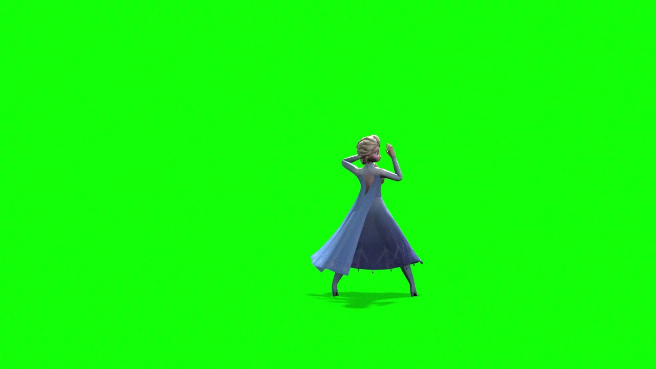Elsa Frozen Dance Run The World - Green Screen - YouTube
