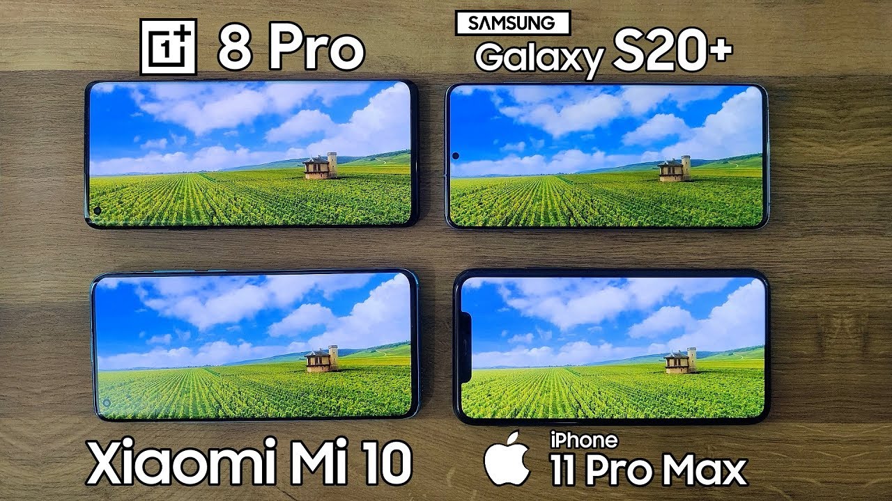 BEST Smartphone Display Comparison - OnePlus 8 Pro vs Galaxy S20 Plus ...