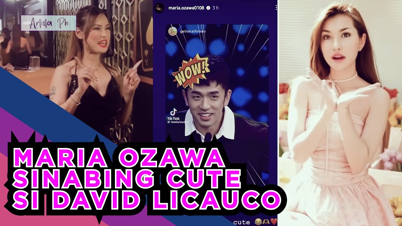 MARIA OZAWA SINABING CUTE SI DAVID LICAUCO - YouTube