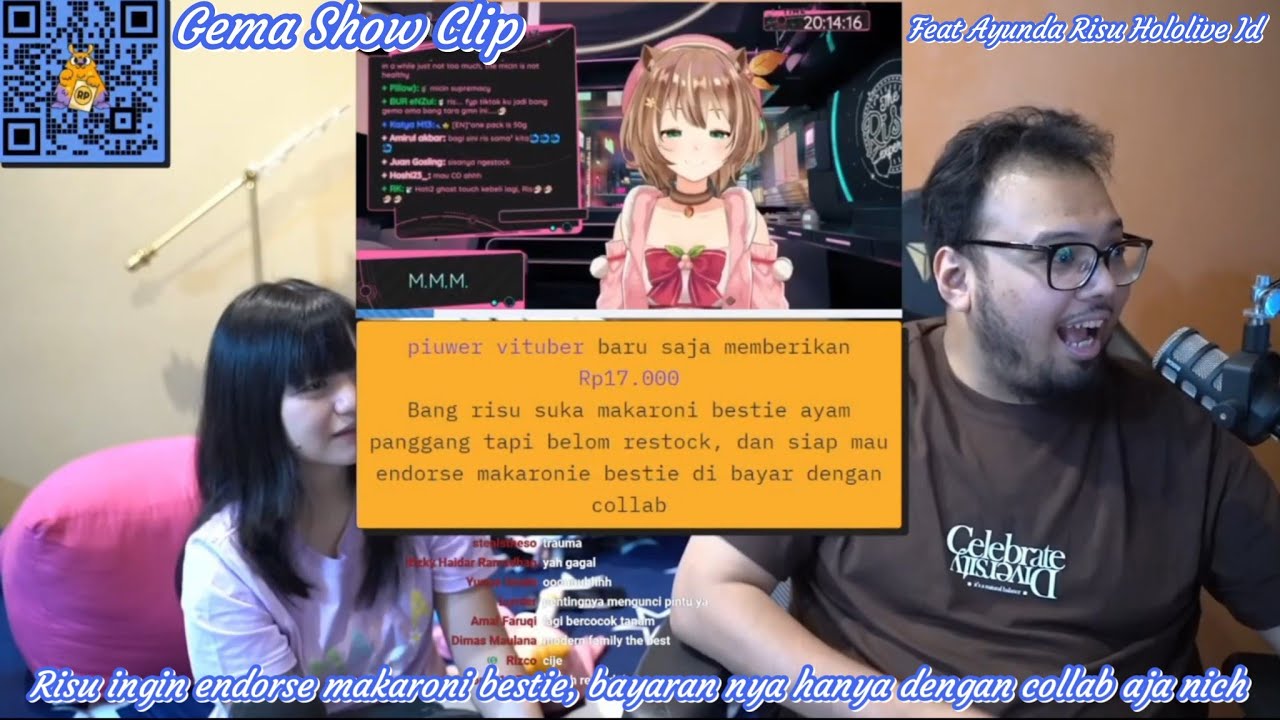 Gema Show Clip : Wih Risu ingin endorse makaroni bestie nich (feat Ayunda Risu Hololive ID ...