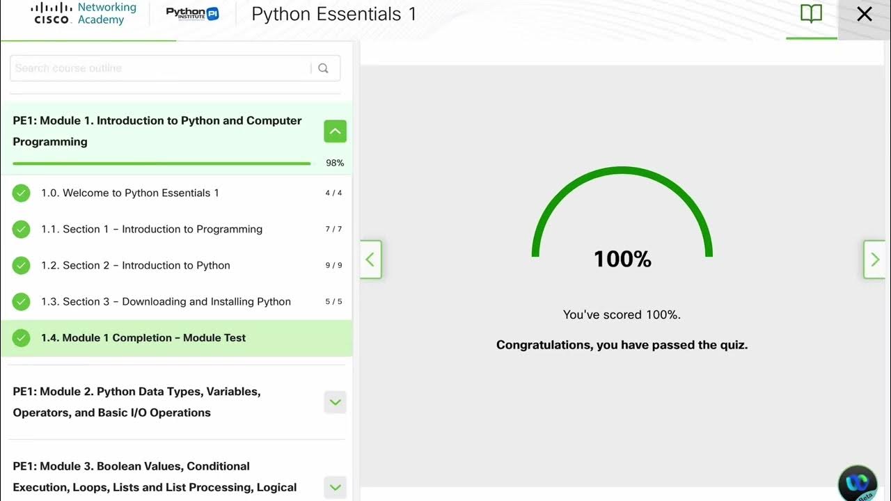 Cisco Python Essentials (I) Lesson 1: Introduction to Cisco Python Essentials Challenge 1 - YouTube