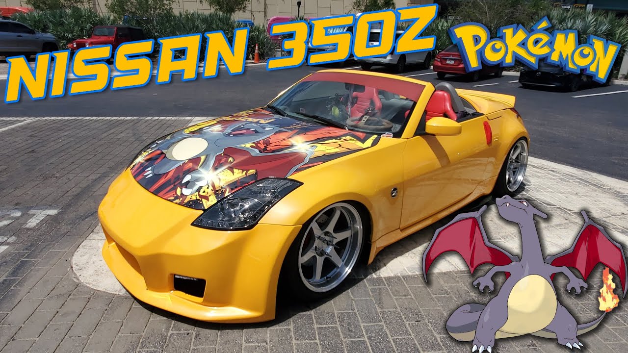 Pokémon(Shiny Charizard) Itasha 痛車 | Nissan 350z - YouTube