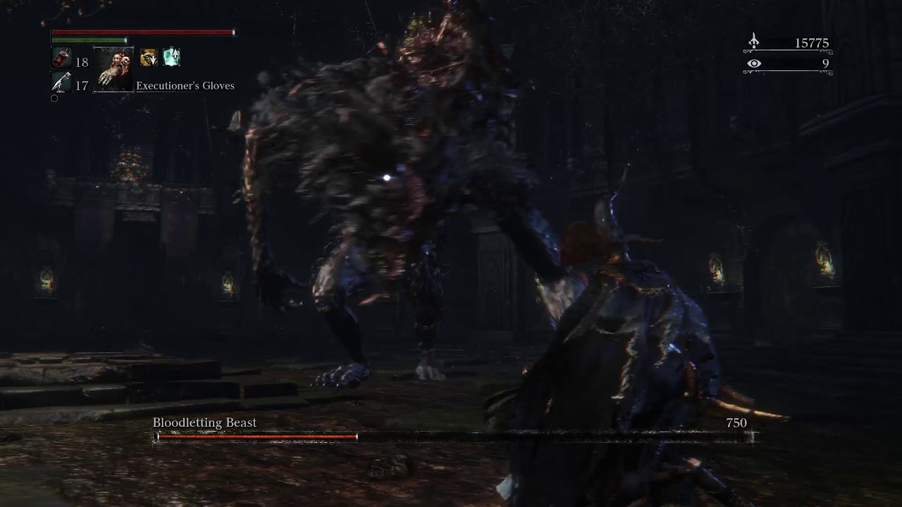 Bloodborne Boss Battle - Bloodletting Beast (Arcane Build) - YouTube