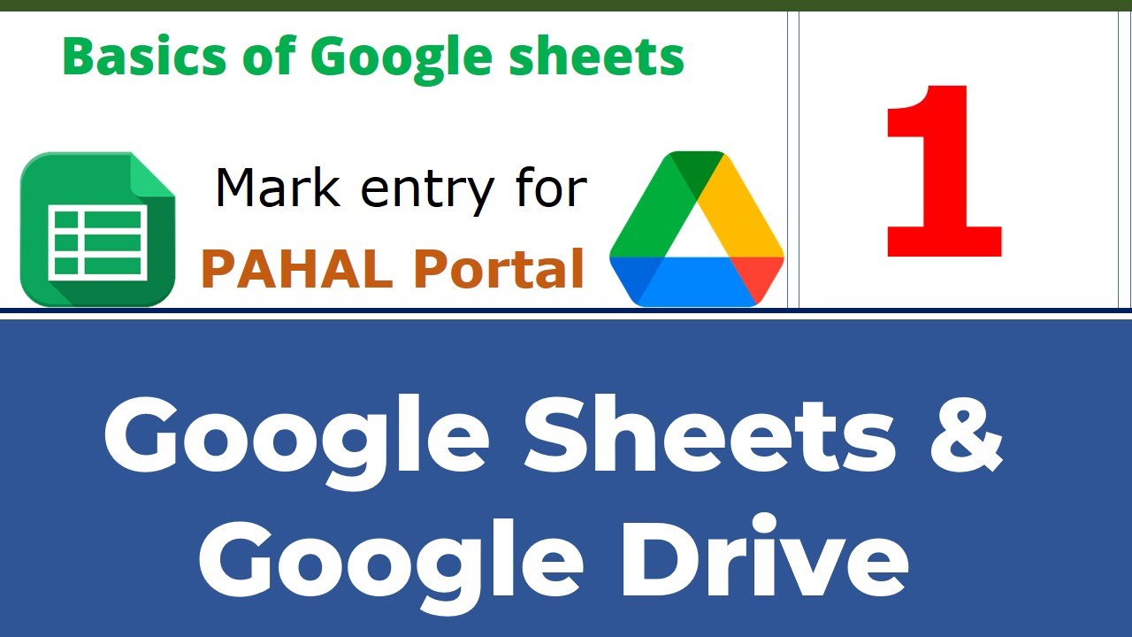 How to Create Google Sheet in Drive for marks entry and PAHAL? - YouTube