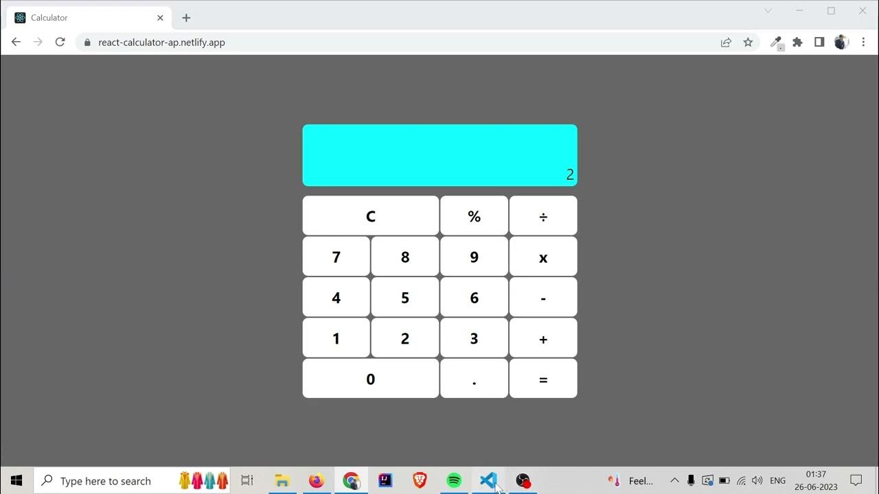 react calculator | skill test | coding ninjas - YouTube
