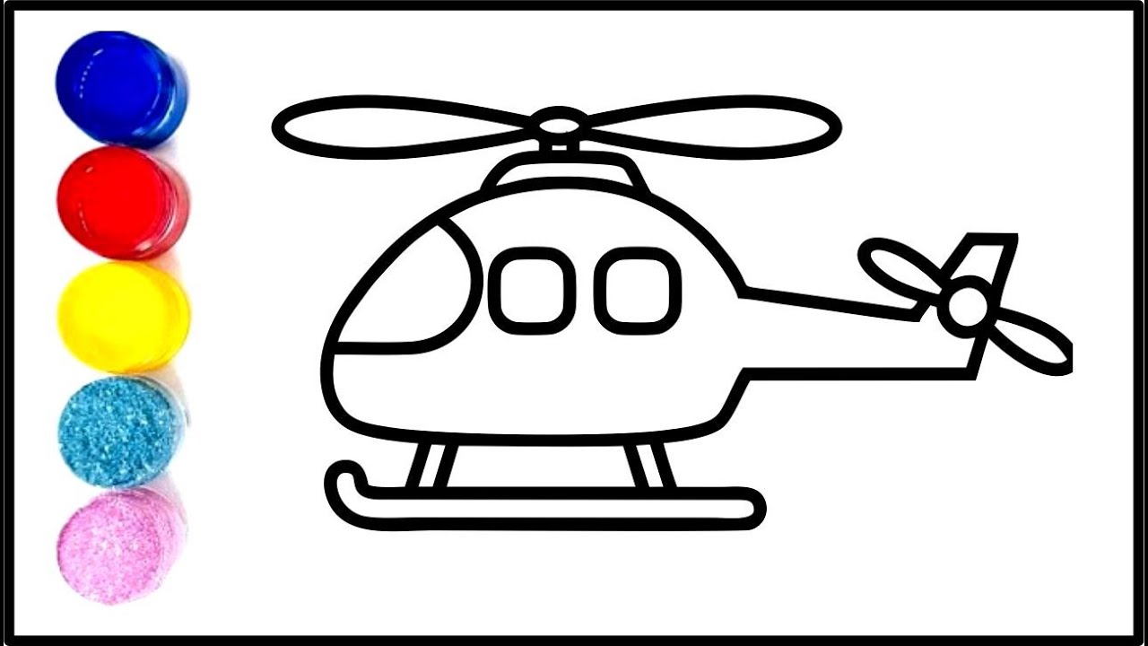 How to Draw Helicopter | Helicopter Drawing for Kids | Helicopter ...