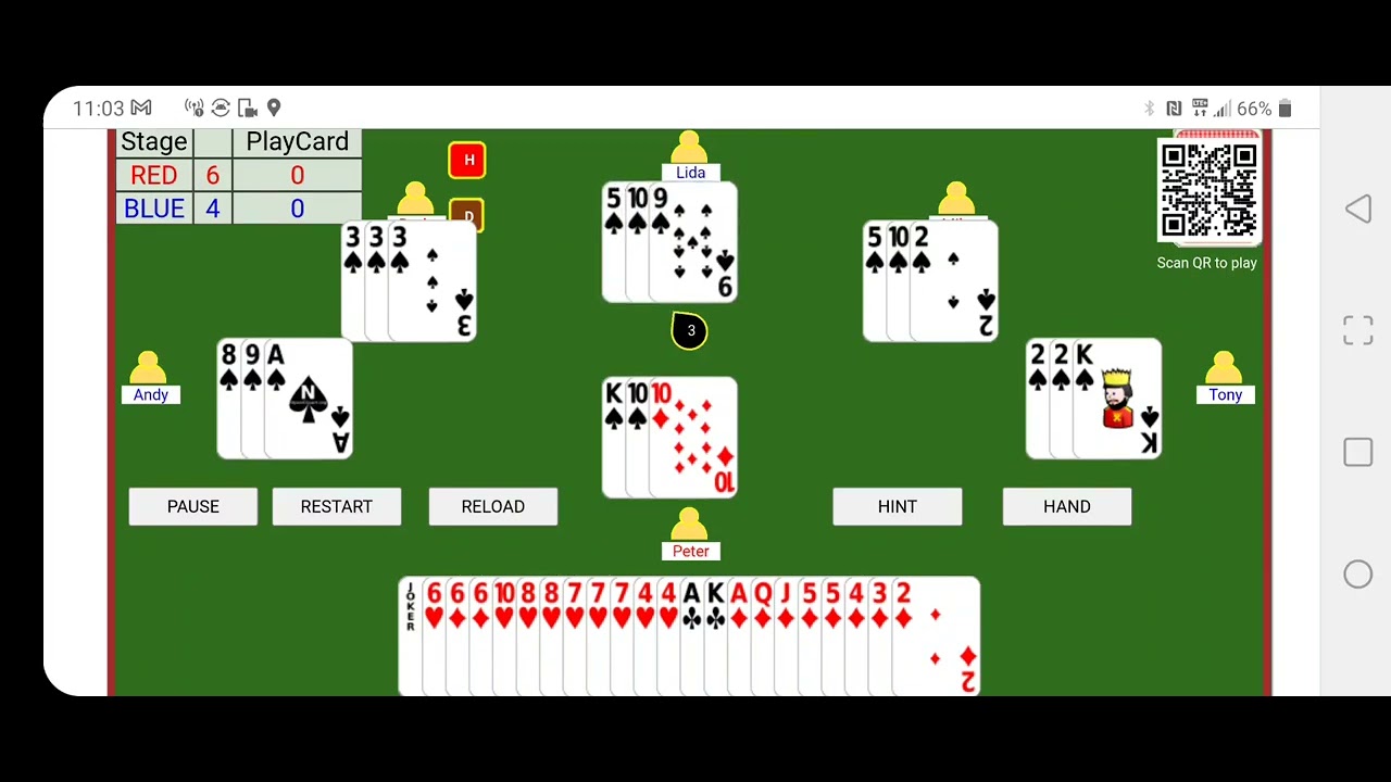 online group card game, 6 players 3 decks, NO. 40. online shengji ...