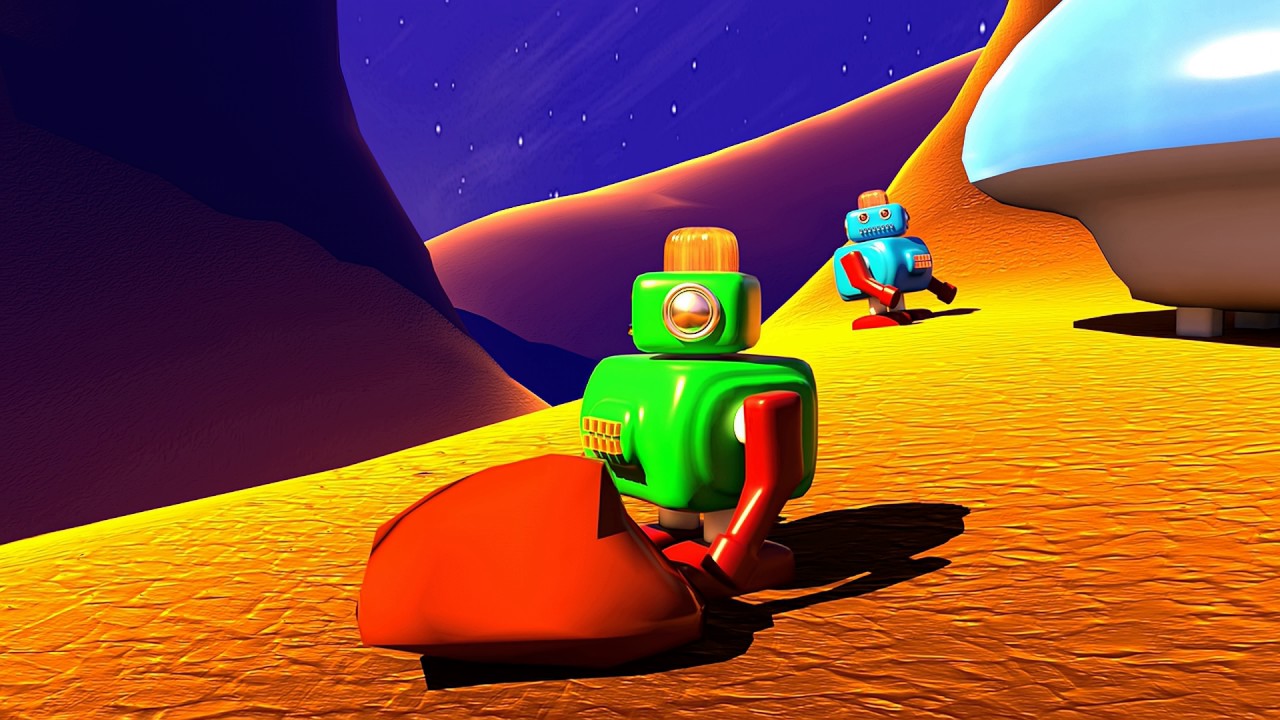 The robot disaster. Robot will kick the rock and soon you will know ...