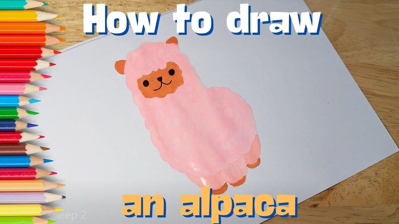 How to draw an alpaca | Cute drawing | Easy drawing - YouTube