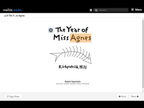 Chapter 6 The Year of Miss Agnes - YouTube