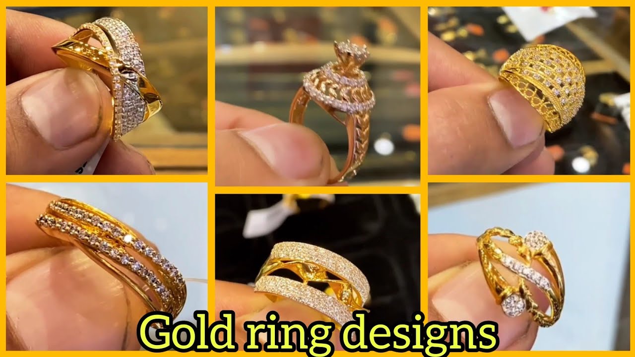Latest signity gold ring designs for girls || Engagement ring designs ...