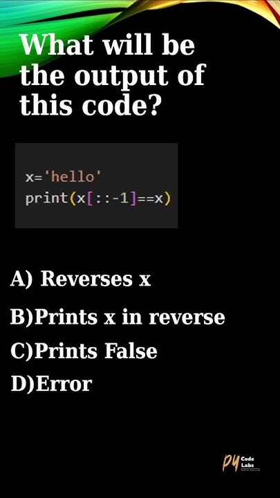 What Will Be The Output Of The Above Python Code Python Pythonprogramming Shorts Youtube