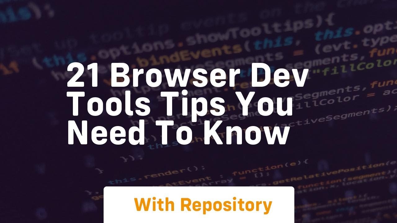 21 browser dev tools tips you need to know - YouTube