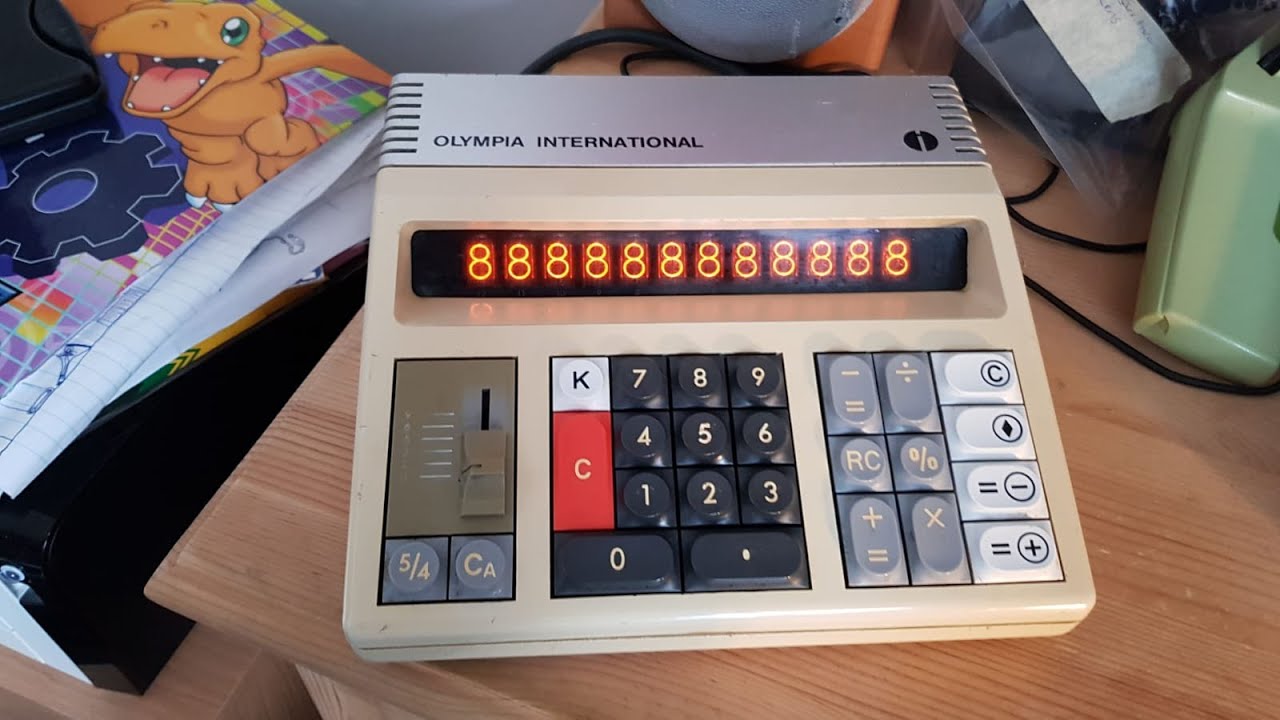 Olympia CD401 Nixie Calculator Overview - YouTube