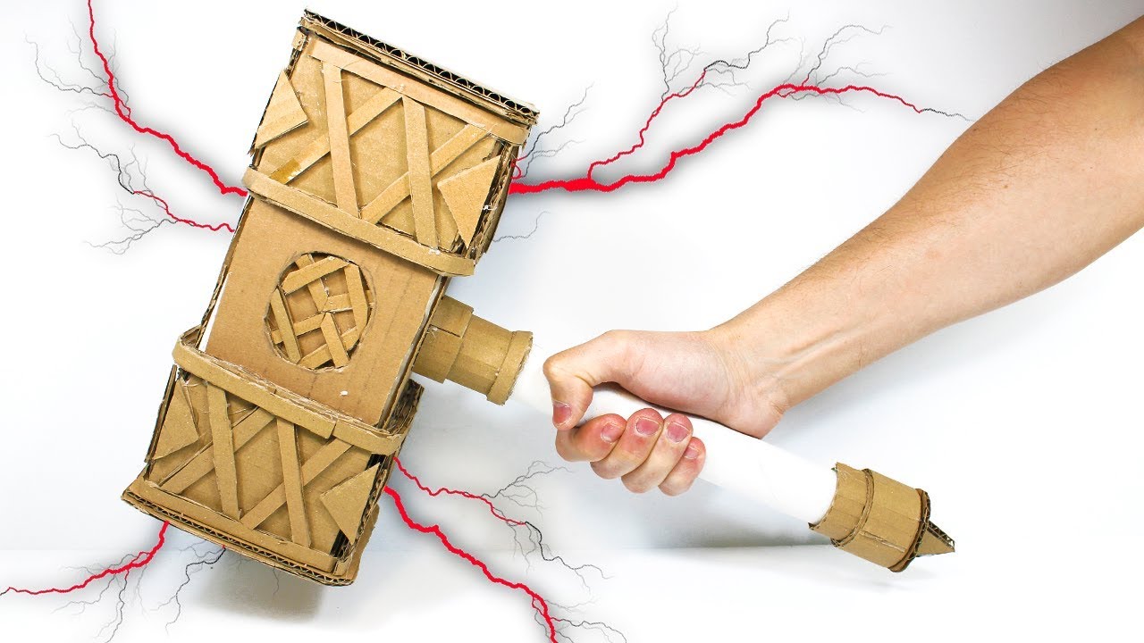 How To Make a Paper Hammer | Thor Hammer DIY - YouTube