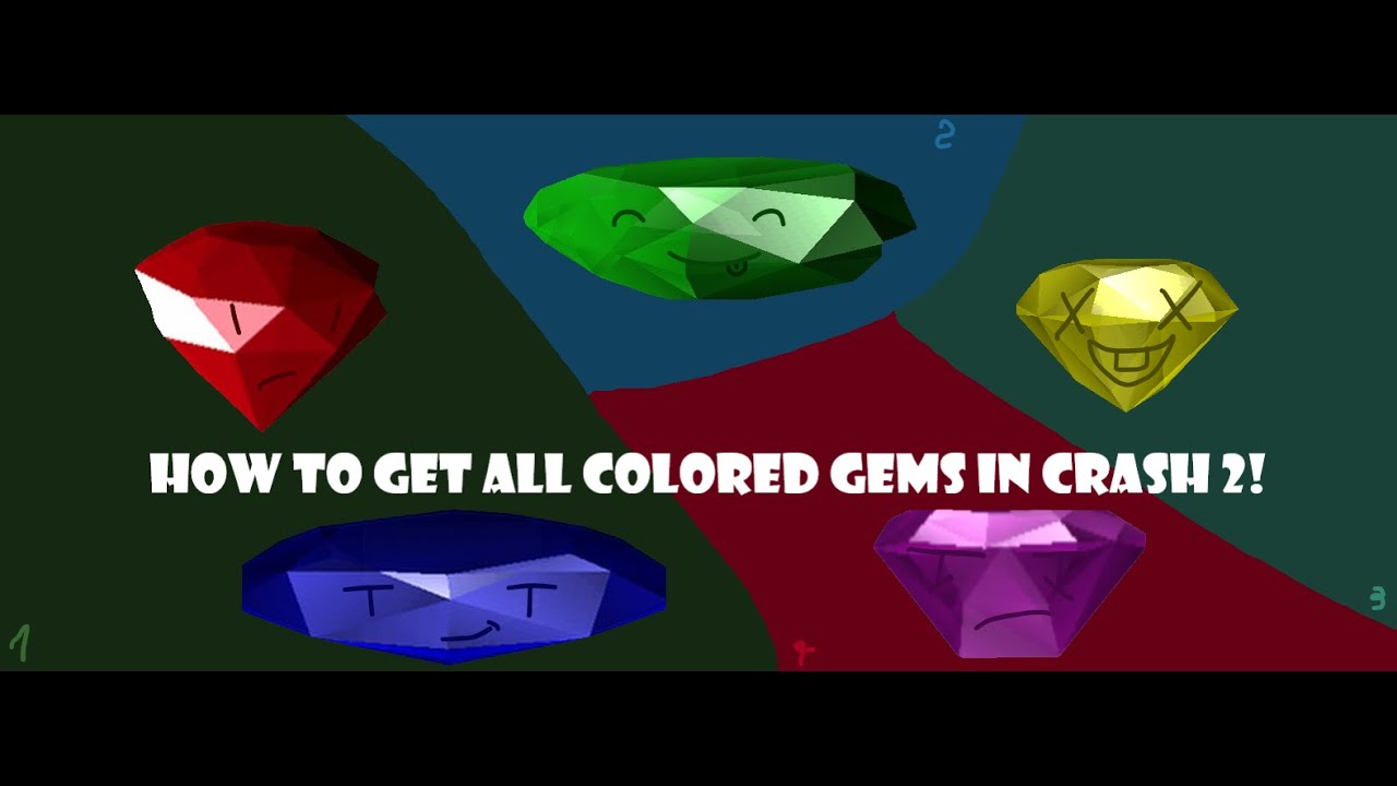 How To Get All Colored Gems In Crash 2! - YouTube