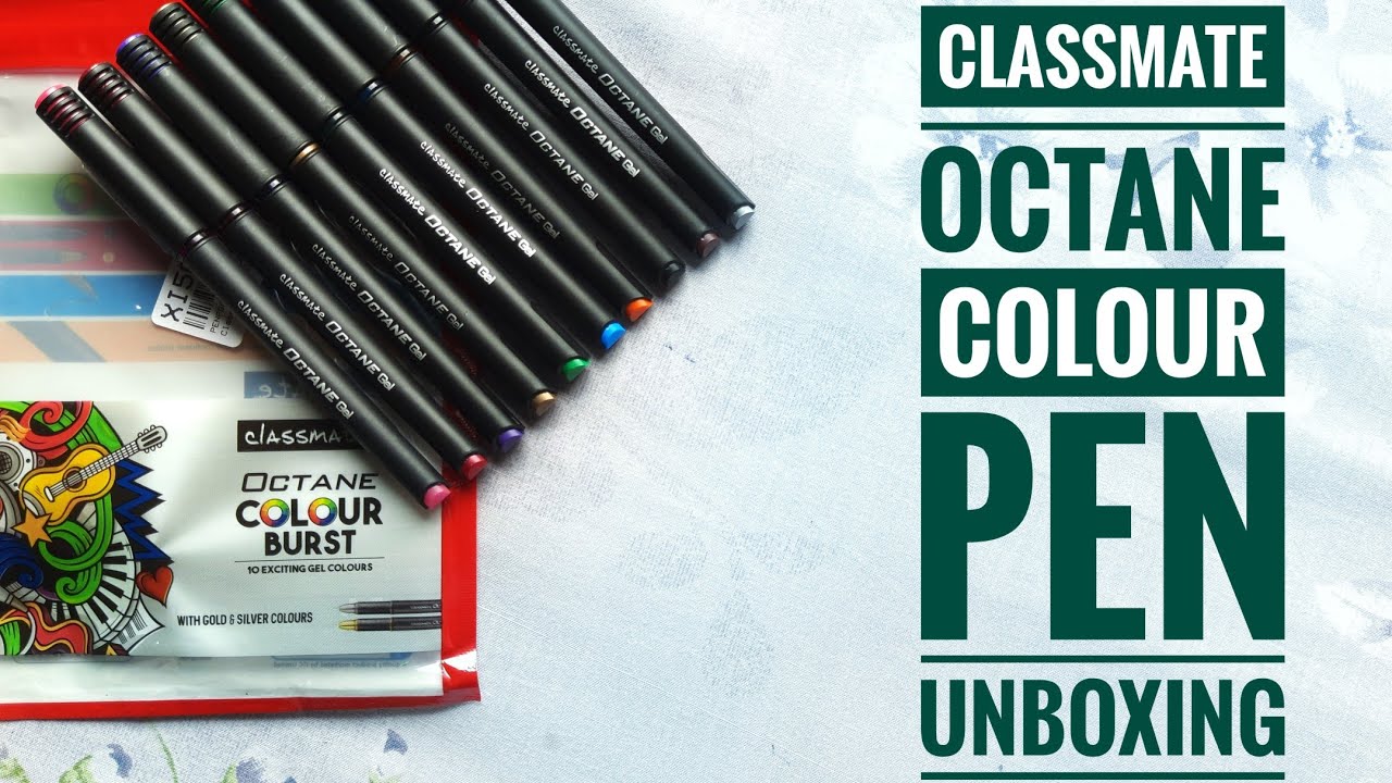 classmate Octane Colour Brust 😍 Colorful Gel pen Unboxing 🖊😍 - YouTube