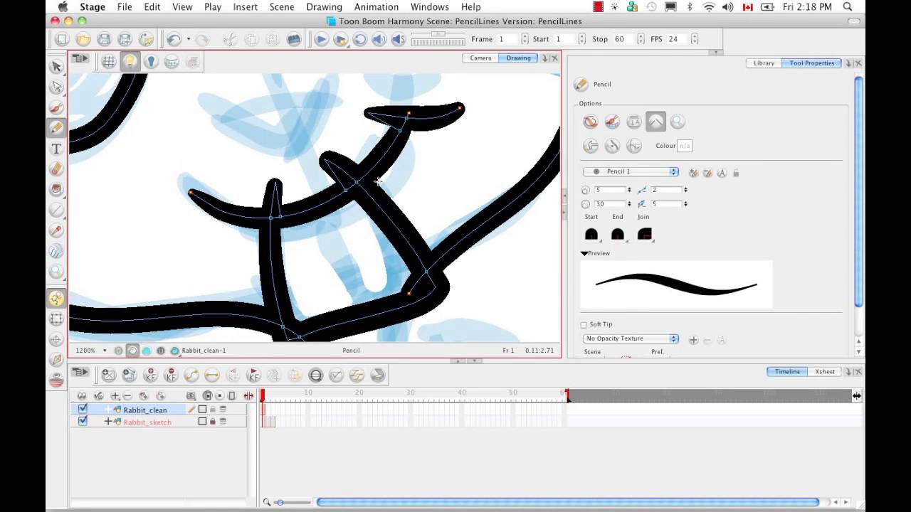 Toon Boom - Drawing Using the Pencil Line Tool in Harmony 10 - YouTube