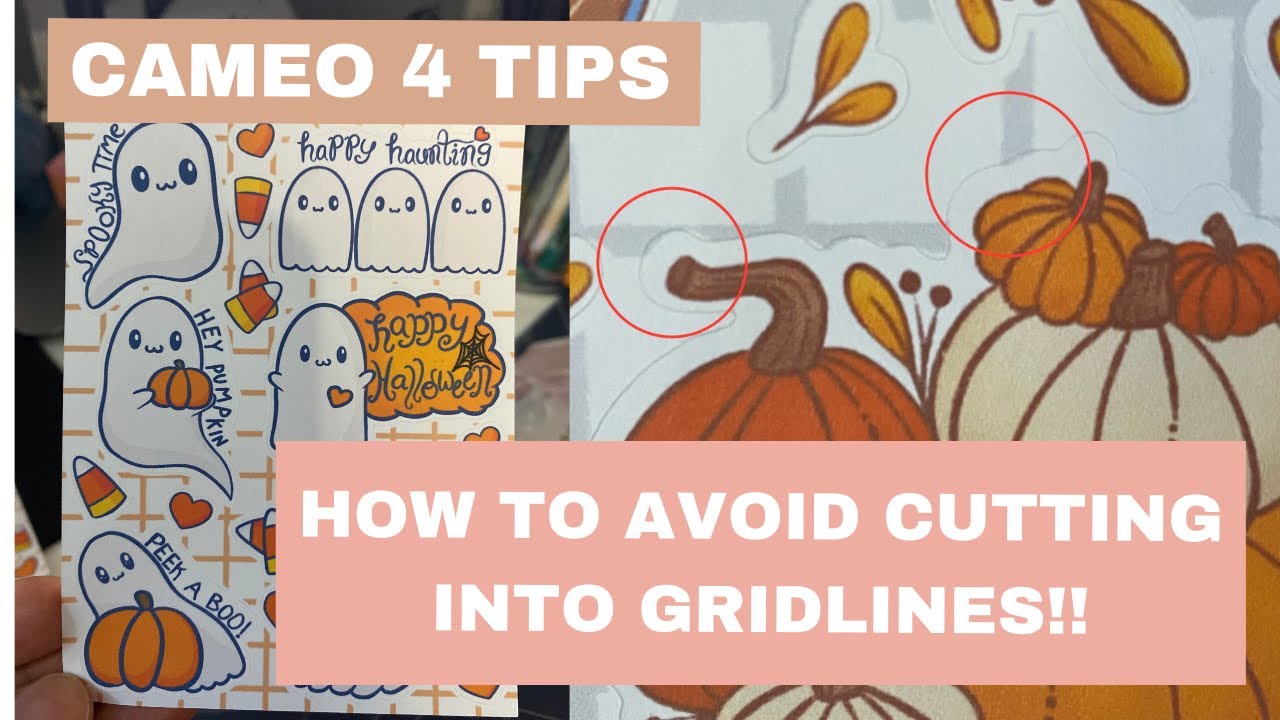 How to Avoid Cutting Into Gridlines on Sticker Sheets | Cameo 4 Tips ...