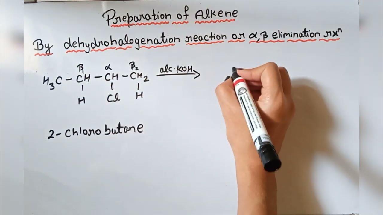 preparation of alkene|| By dehydrohalogenation reaction|| class 11 - YouTube