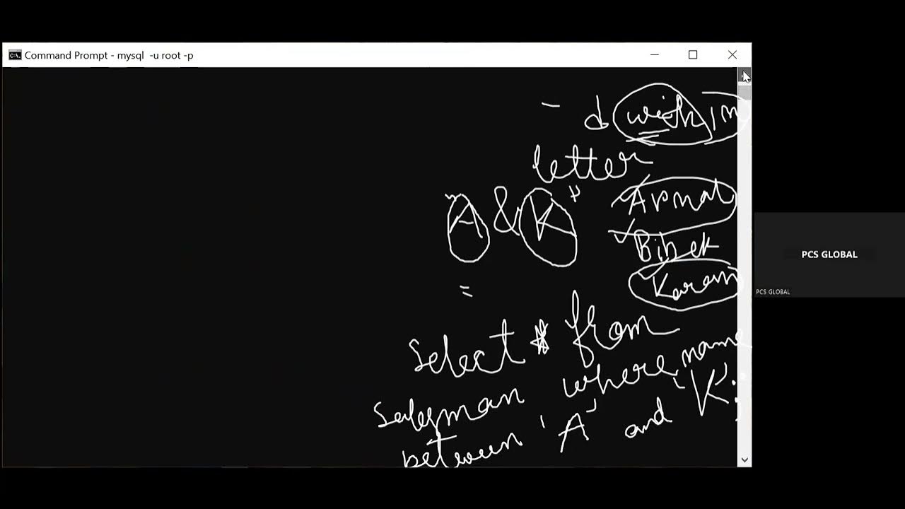 My SQL | Database Session-9 part I | Data Analyst | PCS Global ...