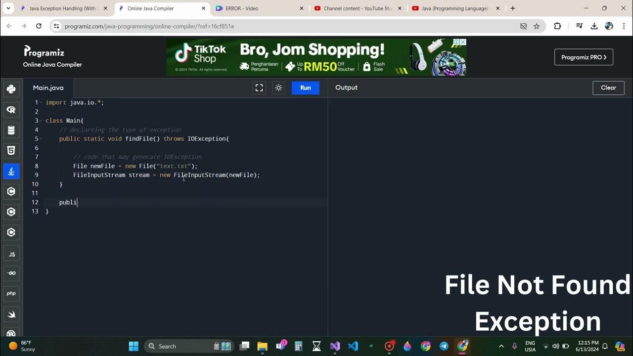 Java (Programming Language) Project 45: 'Java throw keyword' Created by Trishanth Kumar - YouTube