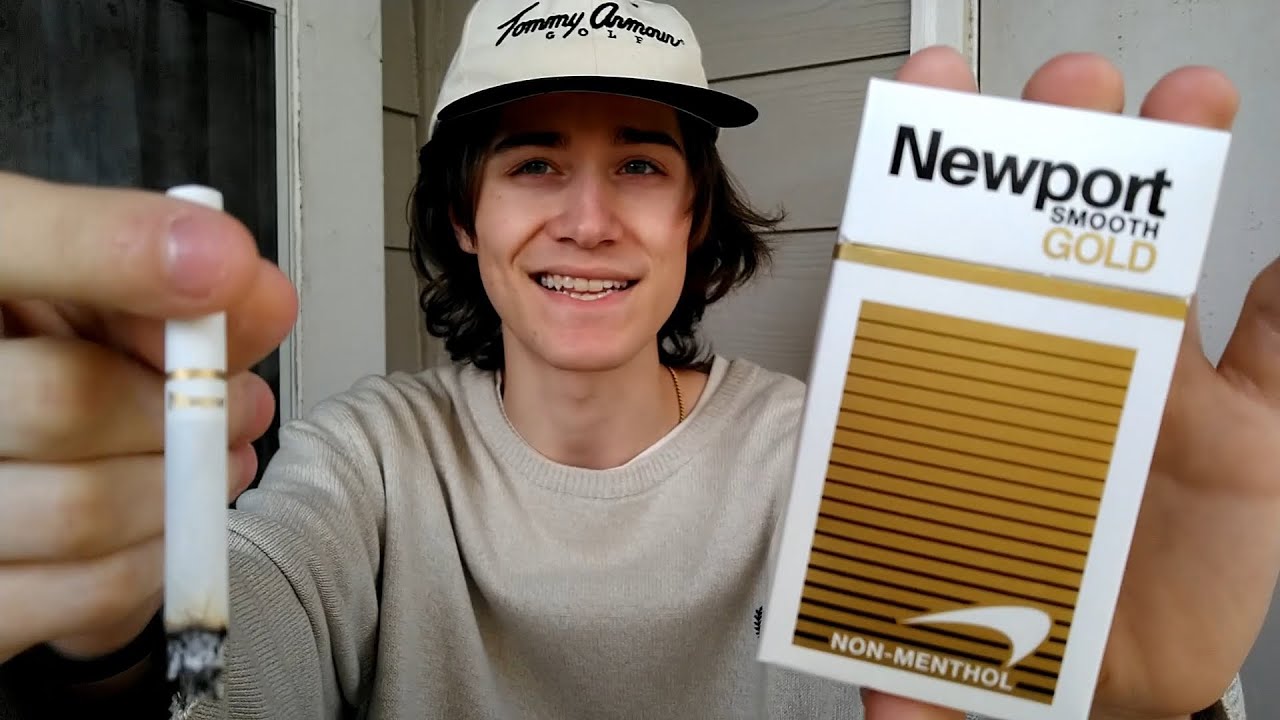 Smoking a Newport Gold Cigarette - Review - YouTube
