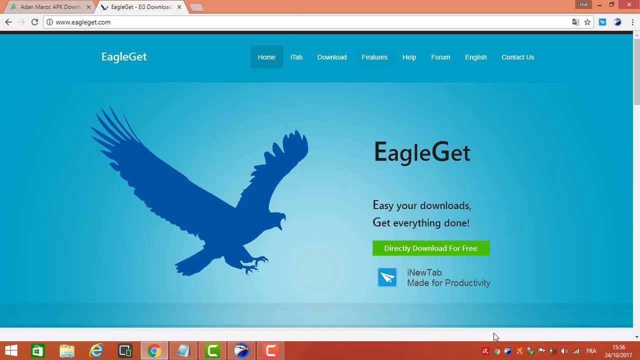 شرح تحميل وتثبيت برنامج (EagleGet) المجاني و المنافس internet download ...