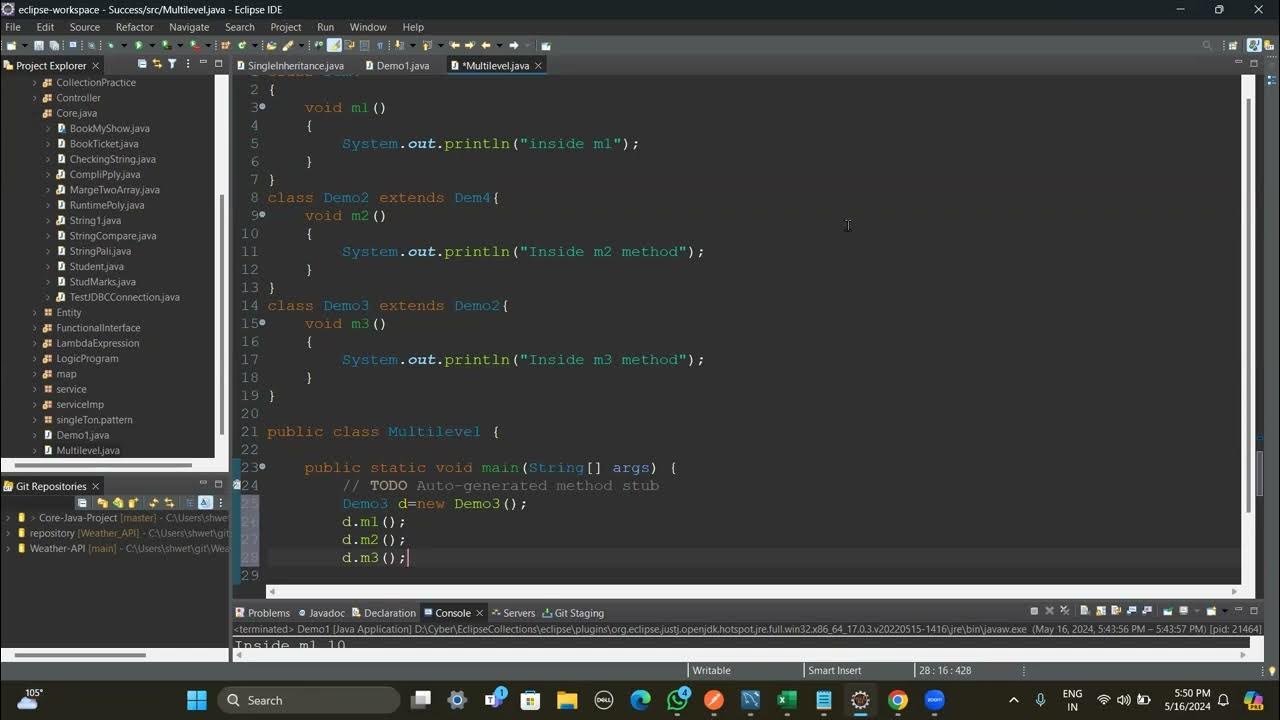 #Lecture-5|EILP-JAVA-FSD-FYQ1-24-25|Inheritance - YouTube