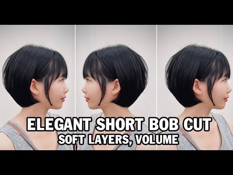 Soft Short Layered Bob Haircut Tutorial for Women | Modern, Effortless ...