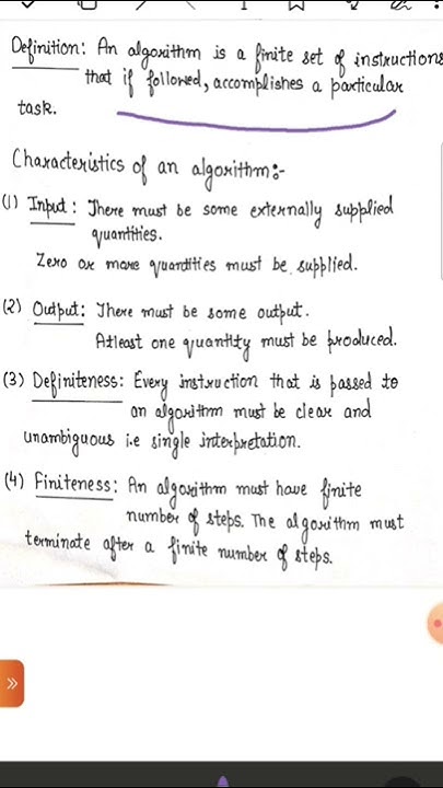 ALGORITHM DEFINITION #shorts #daa #algorithm #definition - YouTube