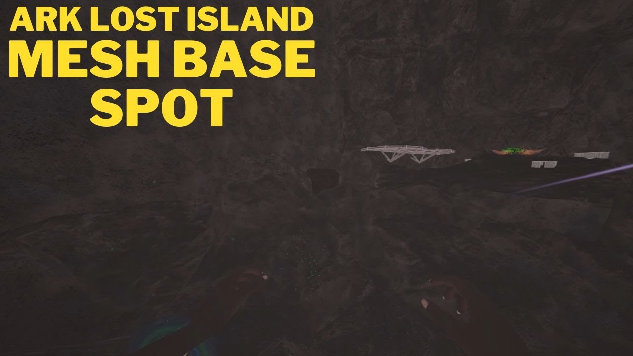 ARK --easy lost island mesh base spot - YouTube
