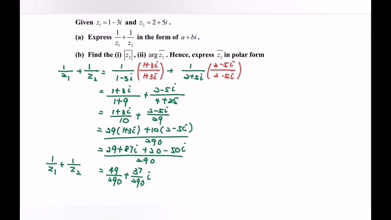 Mi2 M5 solving Complex numbers n Polar Form SM015 - YouTube