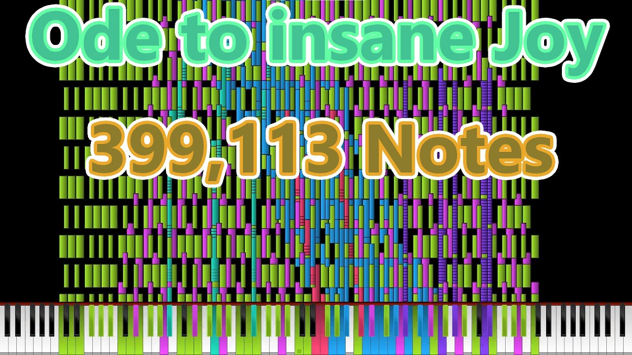 [Black MIDI] Ode to insane Joy 399,113 Notes - YouTube