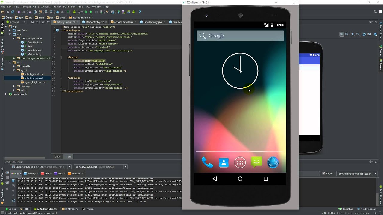 JAVA/Android : Simple Note App Part 4 : Activity for Result - YouTube
