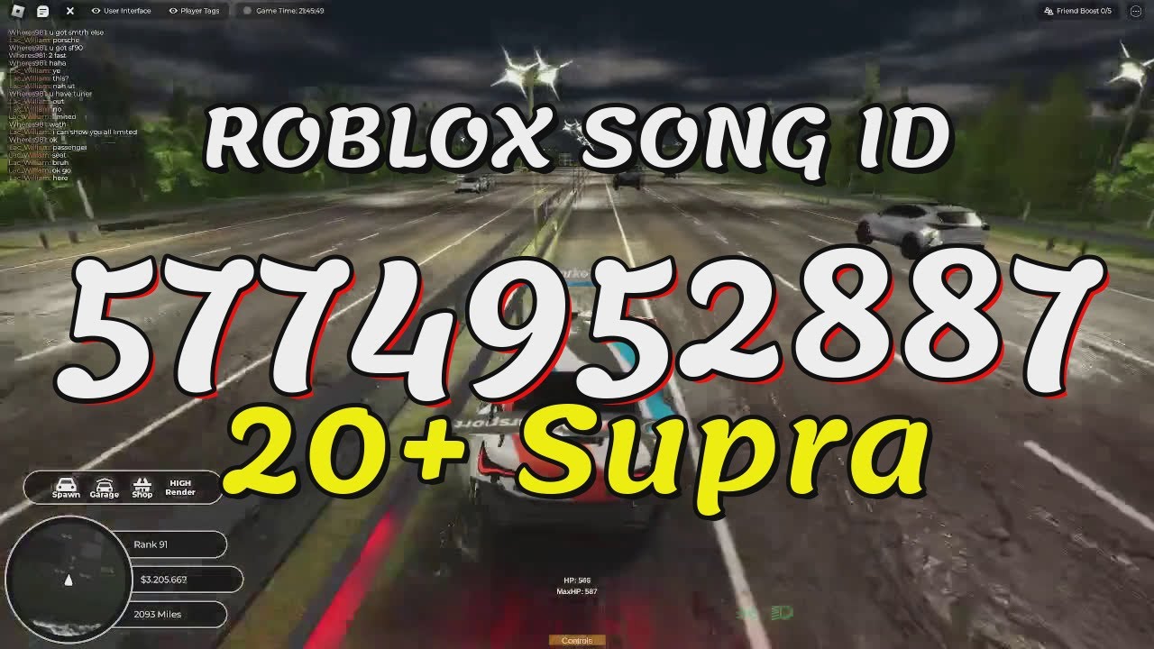 20+ Supra Roblox Song IDs/Codes - YouTube
