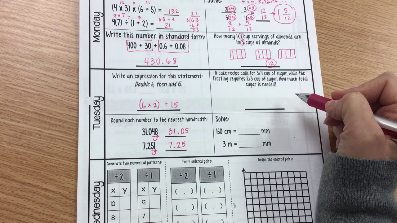 Math Bell Ringers - Week 9 (Mon-Wed) - YouTube